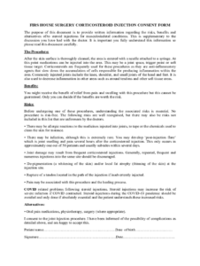 Knee Injection Procedure Note Template