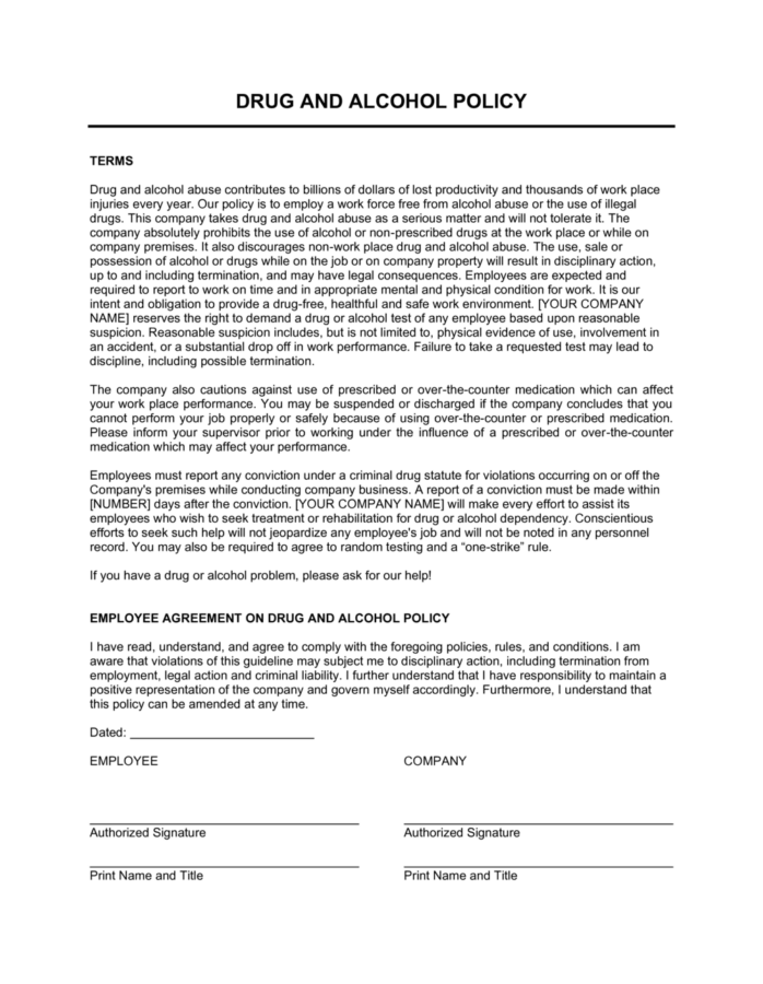 Policy and Procedures Template for Substance Abuse Treatment