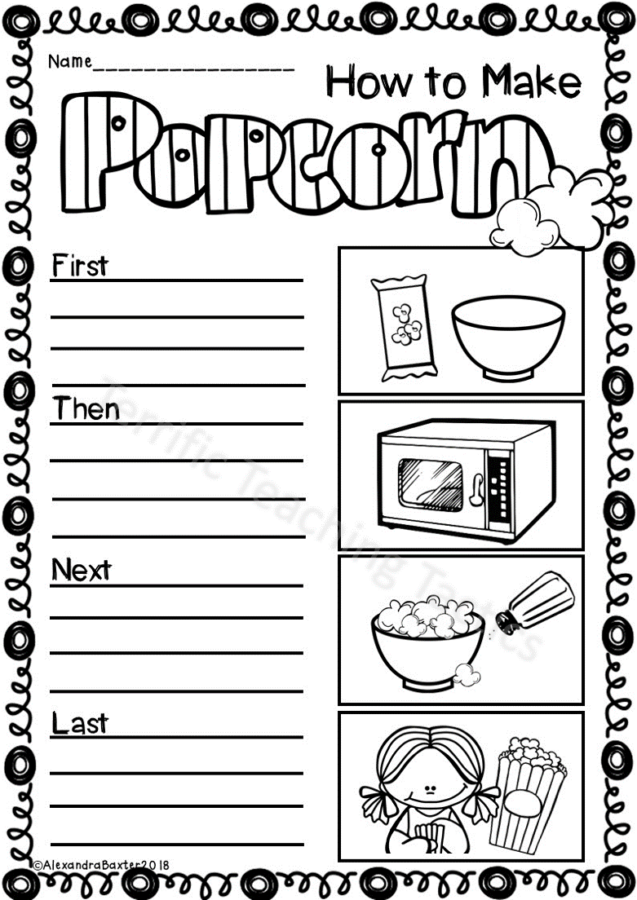 Procedural Writing for Grade 1 Writing Template