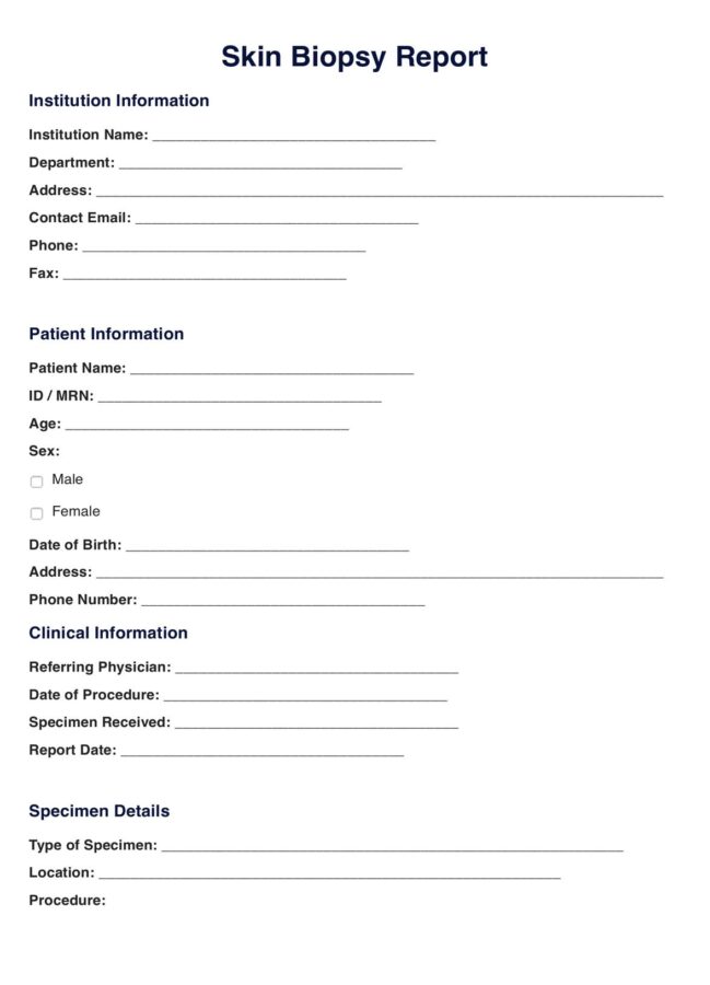 Punch Biopsy Procedure Note Template