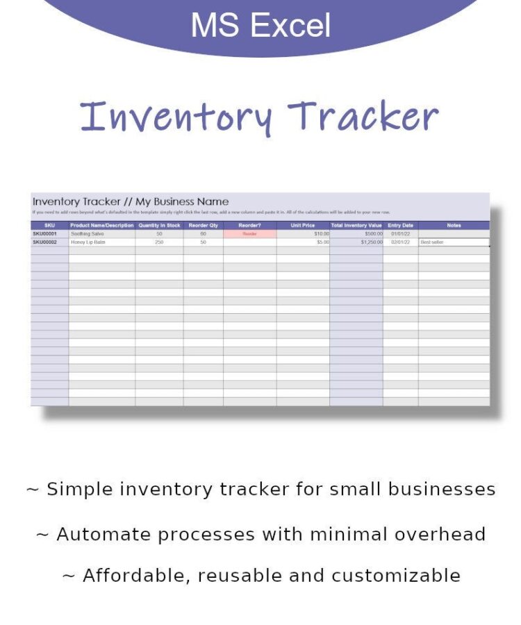 Basic Inventory Control Template
