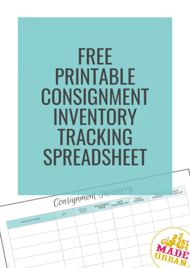 Consignment Inventory Sheet Template