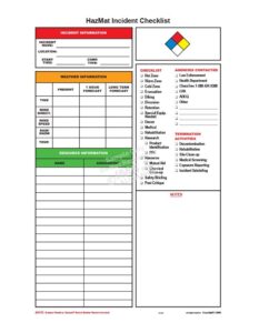 Hazardous Chemical Inventory Template