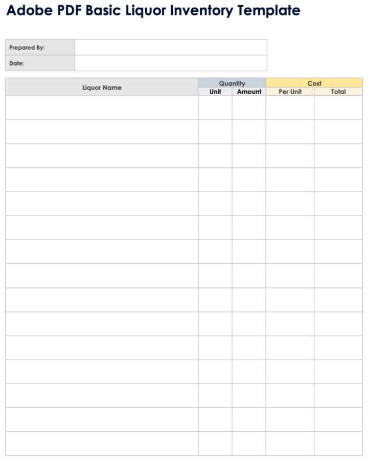 Hazardous Substances Inventory Template