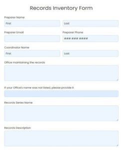 Records Management Inventory Template