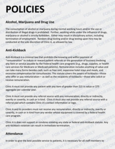 Federal Anti Kickback Policies And Procedure Template